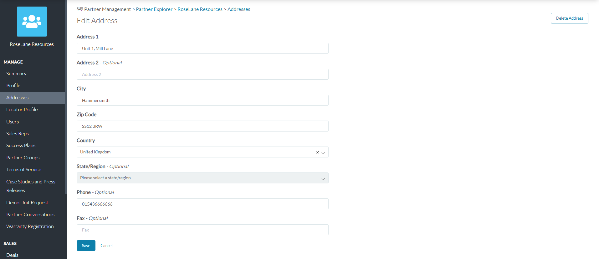 Manage Individual Partner Details – ZiftONE Admin