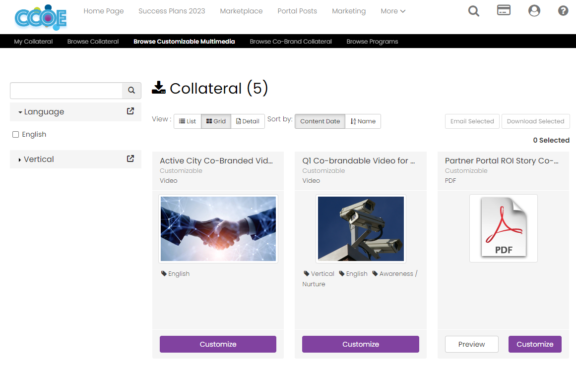 View Detail Feature Bundle: Collateral – ZiftONE Admin