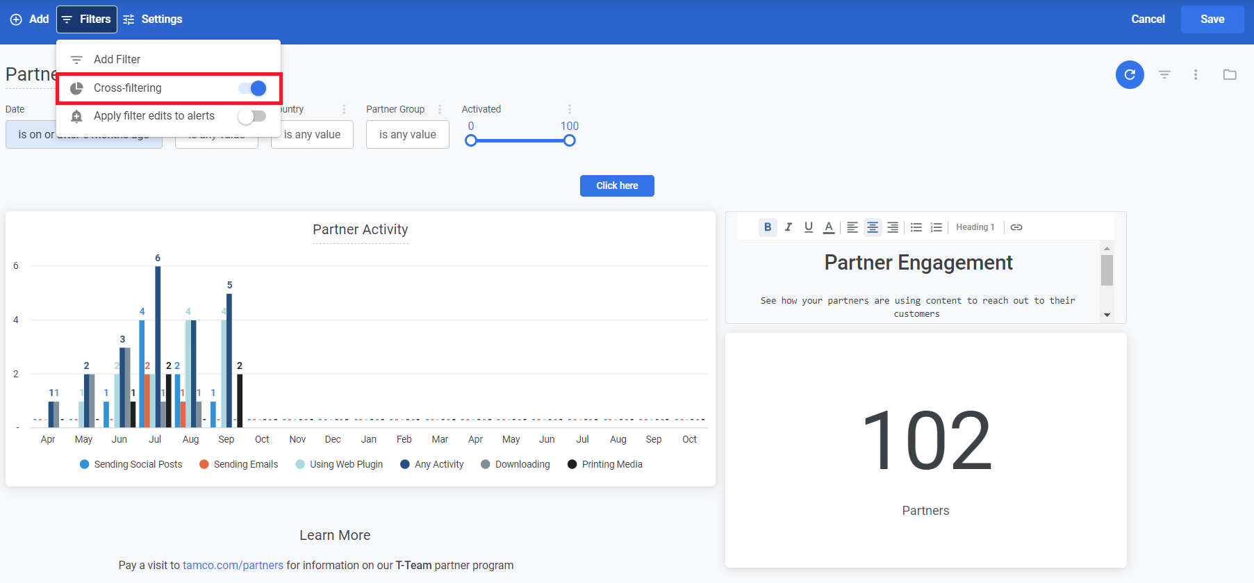 Creating Dashboards – ZiftONE Admin
