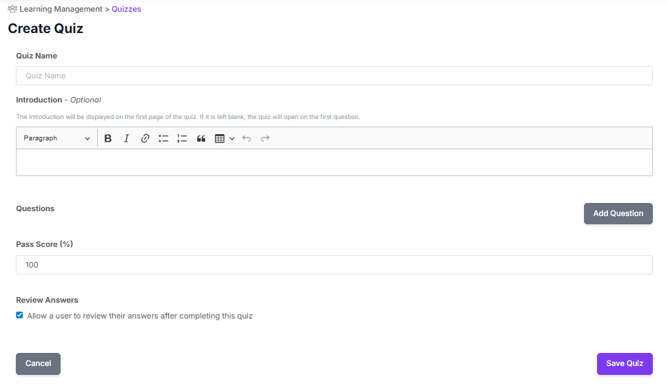 Building an LMS – ZiftONE Admin