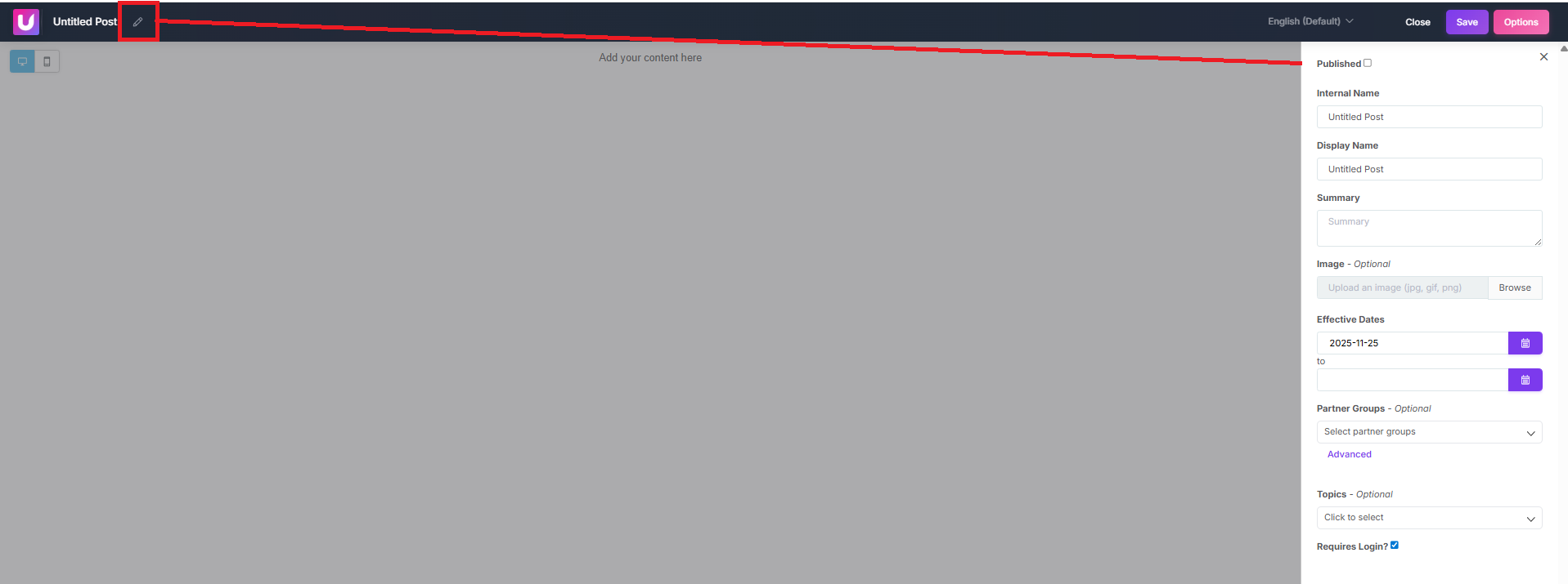 About Portal Posts – ZiftONE Admin