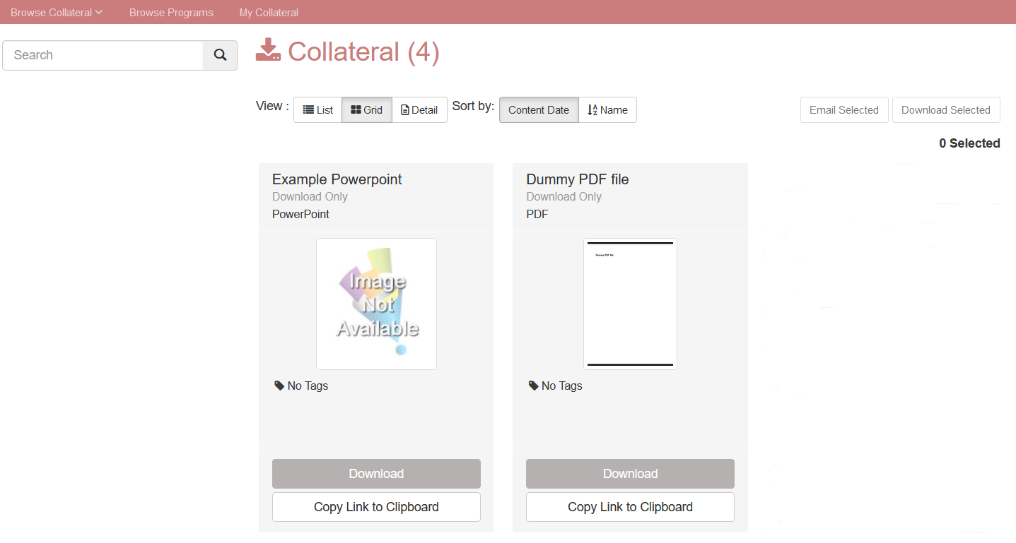 Add/Manage Content in the Collateral Library – ZiftONE Admin