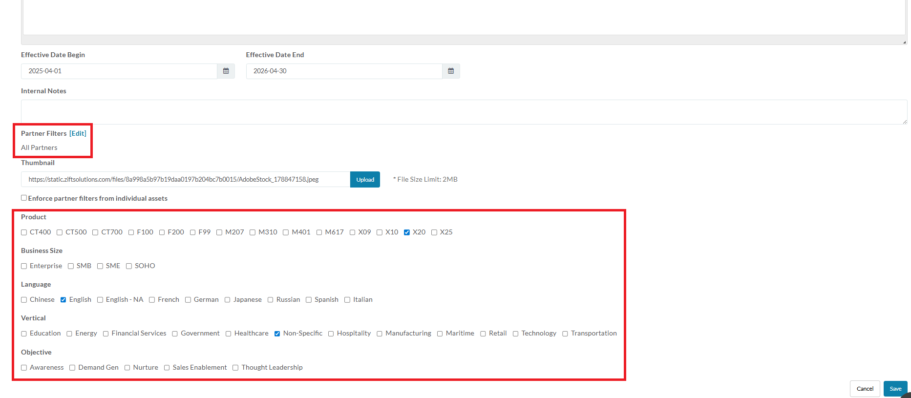 Manage Collateral Programs – ZiftONE Admin