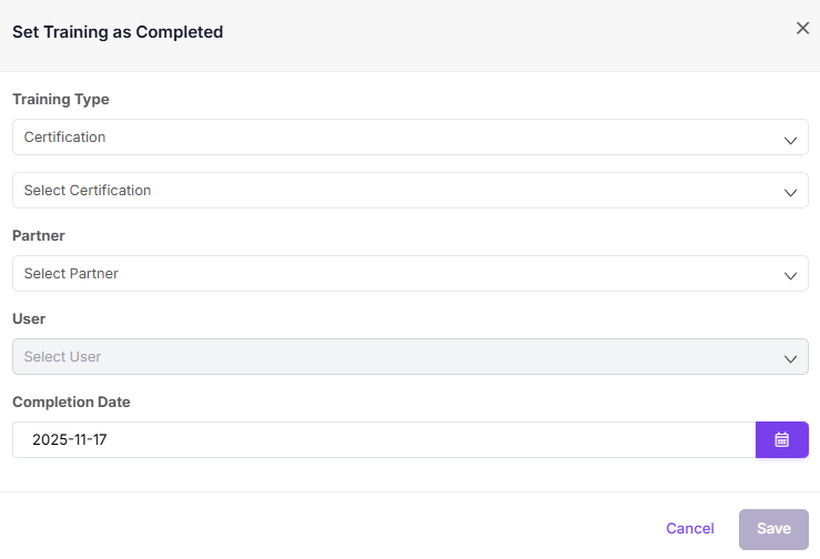 Managing Partners' Training Progress – ZiftONE Admin