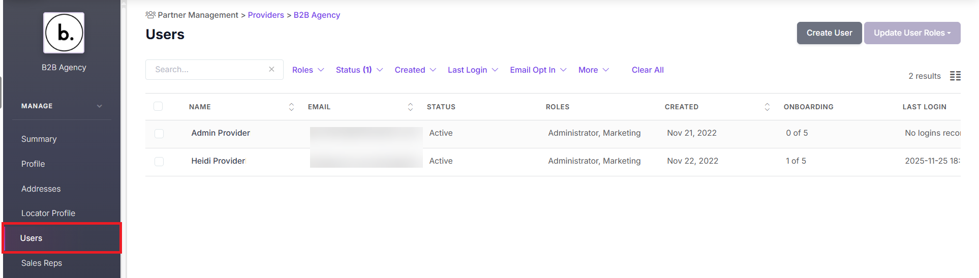 Removing a User from a Provider Account – ZiftONE Admin