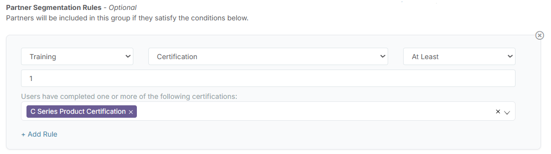 Example Partner Group Rules - Training – ZiftONE Admin