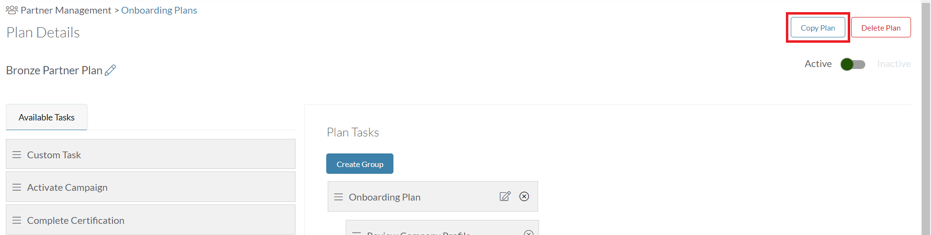 Copying an Onboarding Plan – ZiftONE Admin
