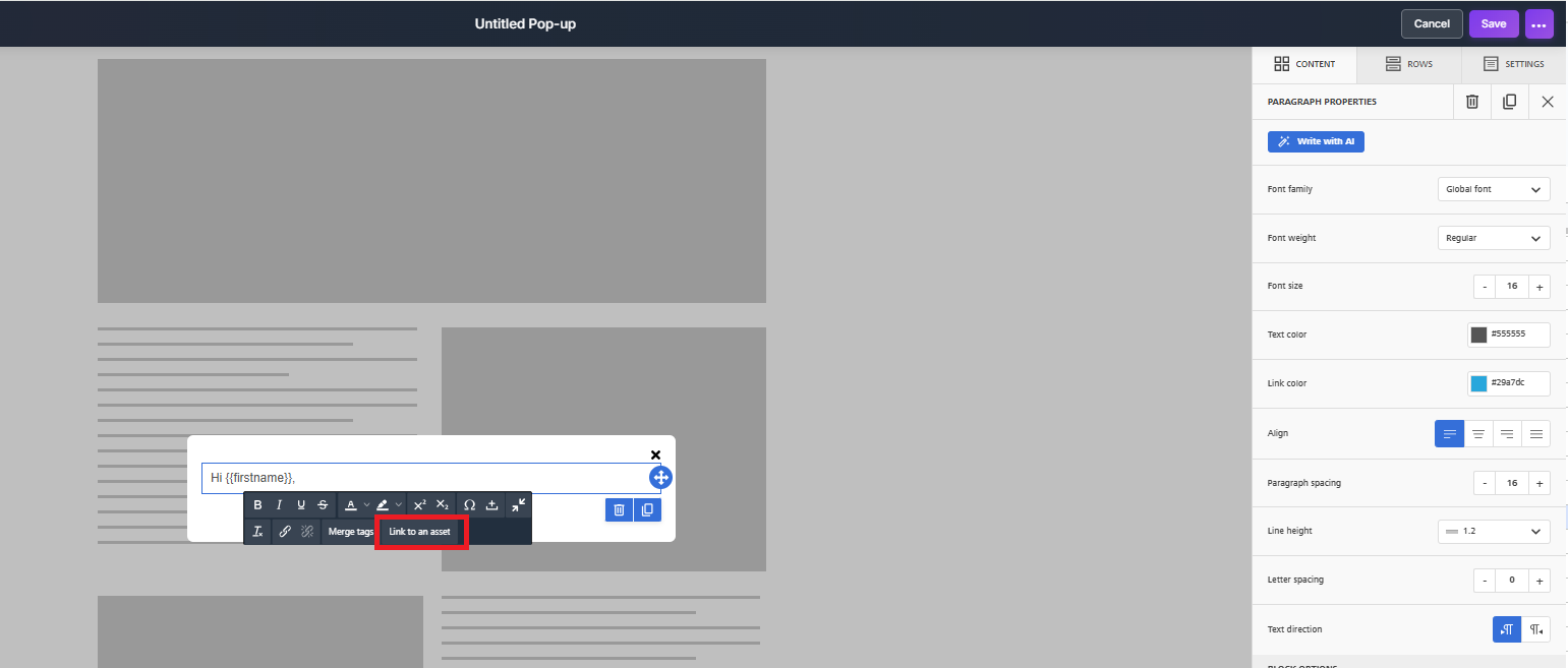 Creating a Pop-up for the Partner Portal – ZiftONE Admin