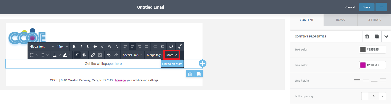 Creating an Email Communication to Partners – ZiftONE Admin