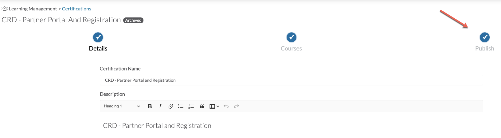 Archiving a Certification – ZiftONE Admin