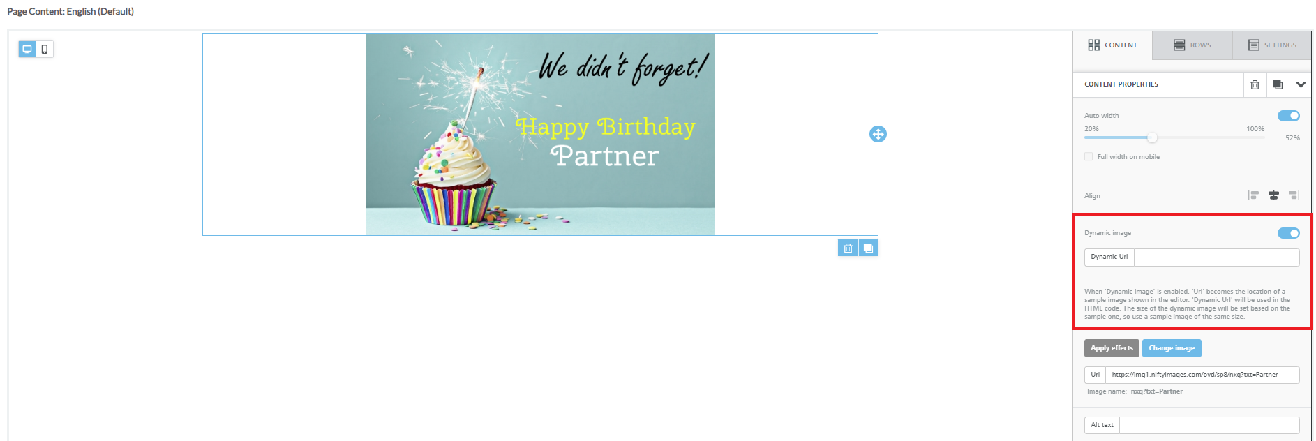 Using Dynamic Images in a Custom Page – ZiftONE Admin