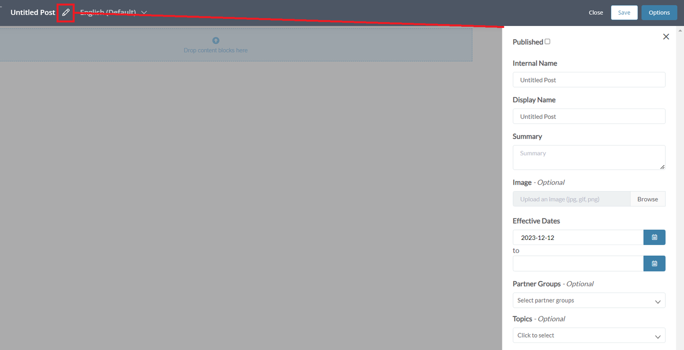 Creating a Portal Post and Content – ZiftONE Admin