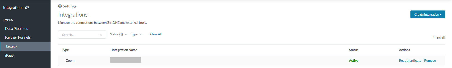 Configuring a Zoom Integration – ZiftONE Admin