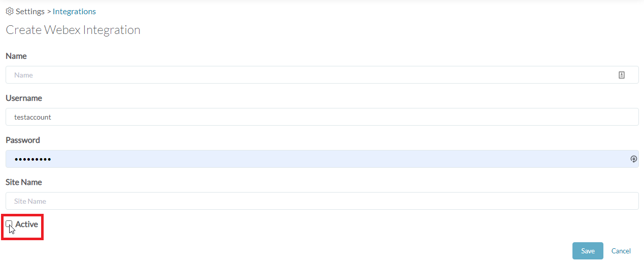 Deactivating a Webex Integration – ZiftONE Admin