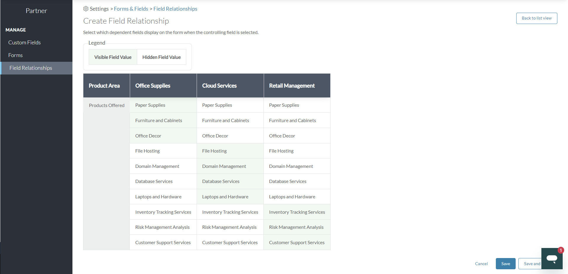 Adding a Relationship between Custom Fields – ZiftONE Admin