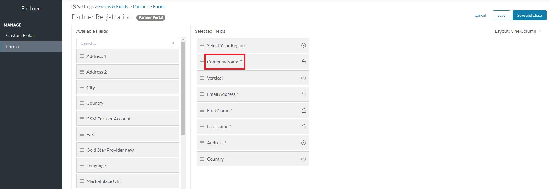 Making a Field Mandatory/Optional in a Form – ZiftONE Admin
