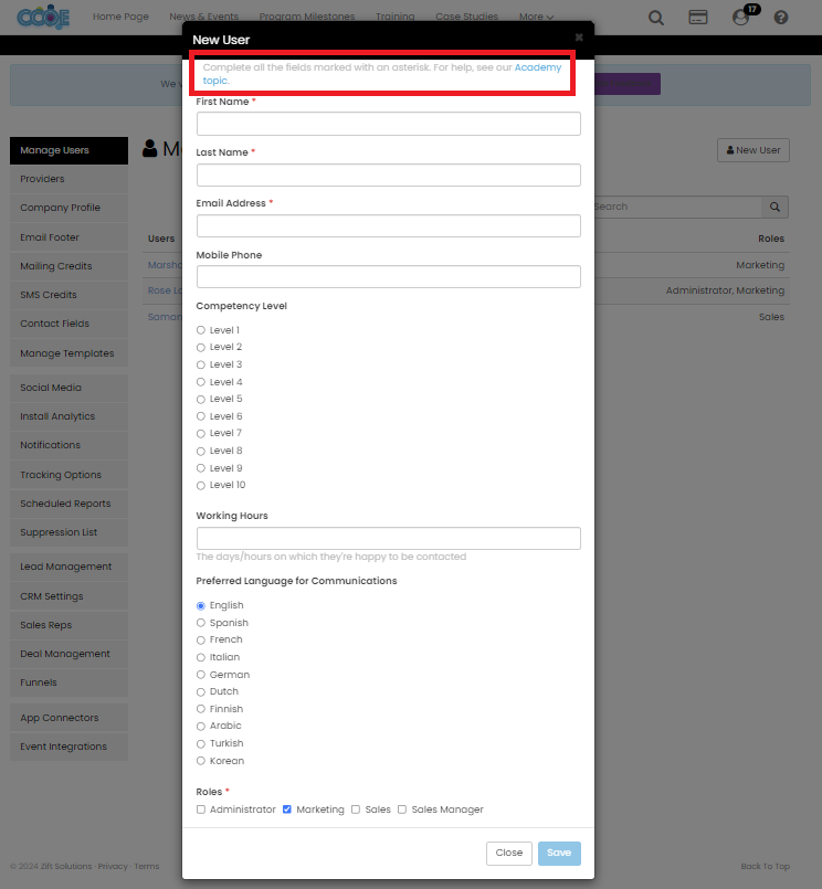 Adding a Custom Header to a Form – ZiftONE Admin