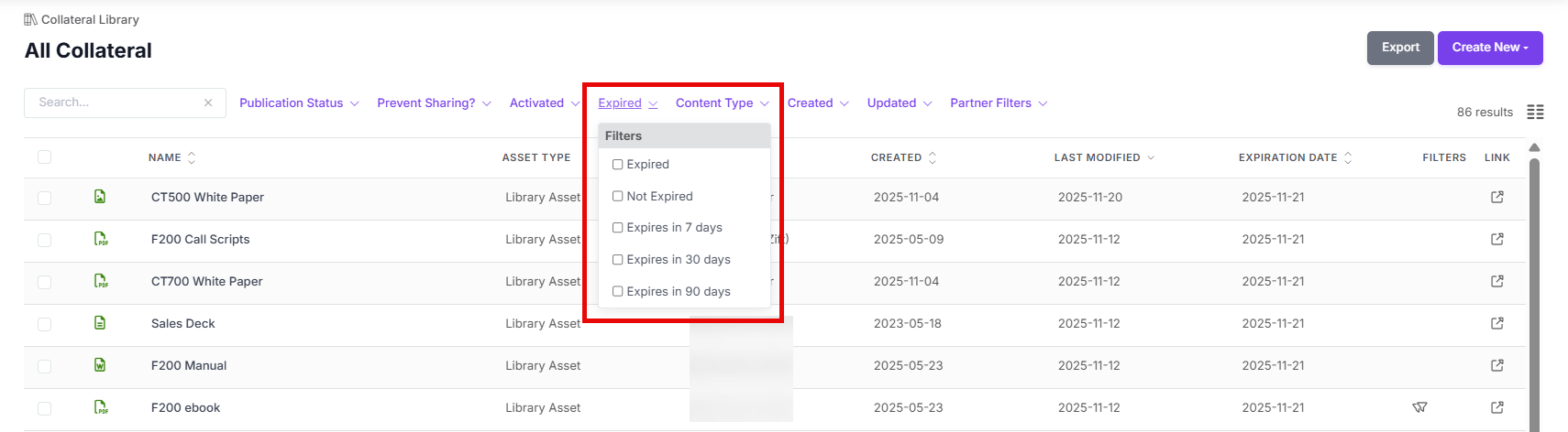 Identifying Expired Collateral Assets – ZiftONE Admin