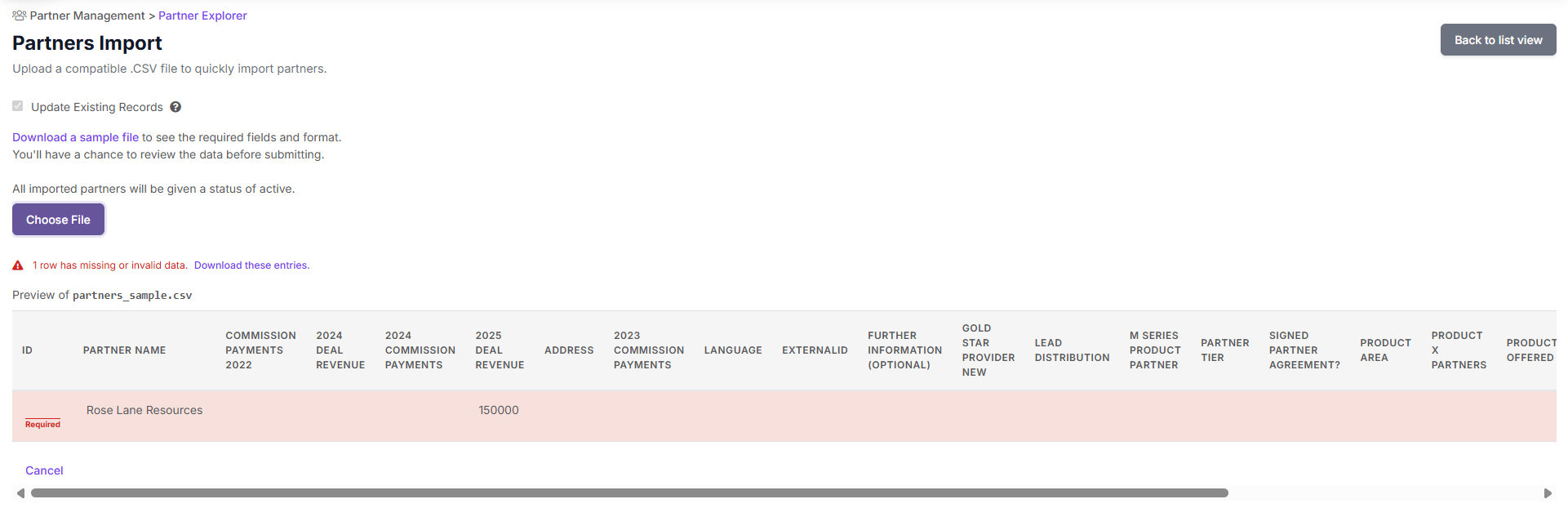 Updating Partner Information in Bulk – ZiftONE Admin
