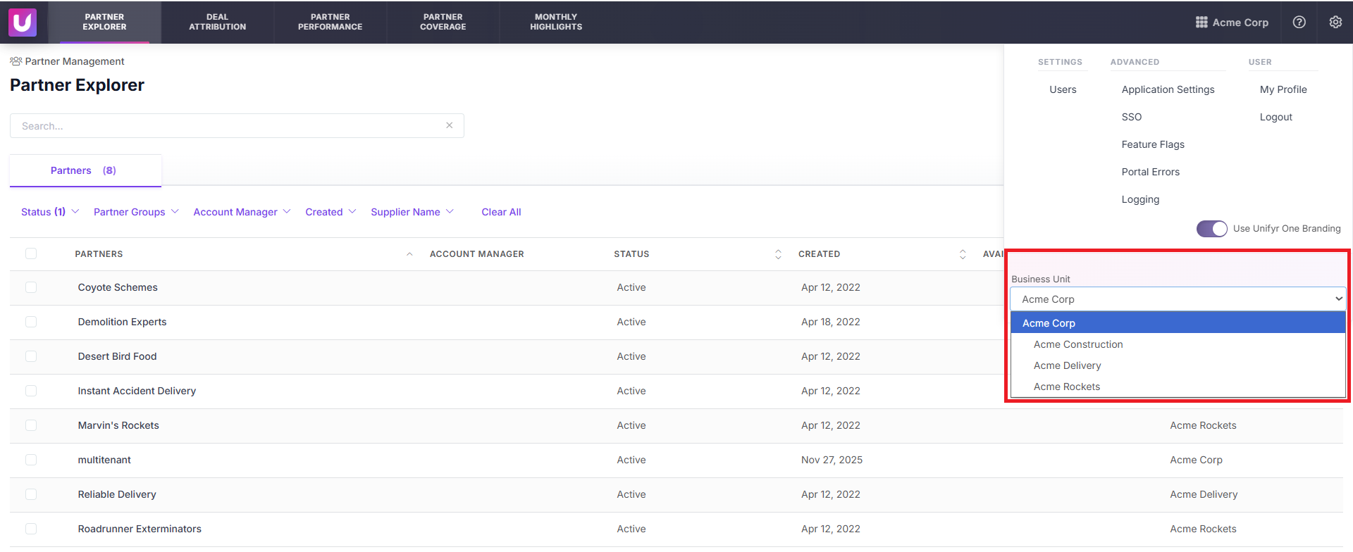 Switch between Configured Unifyr One Instances – ZiftONE Admin