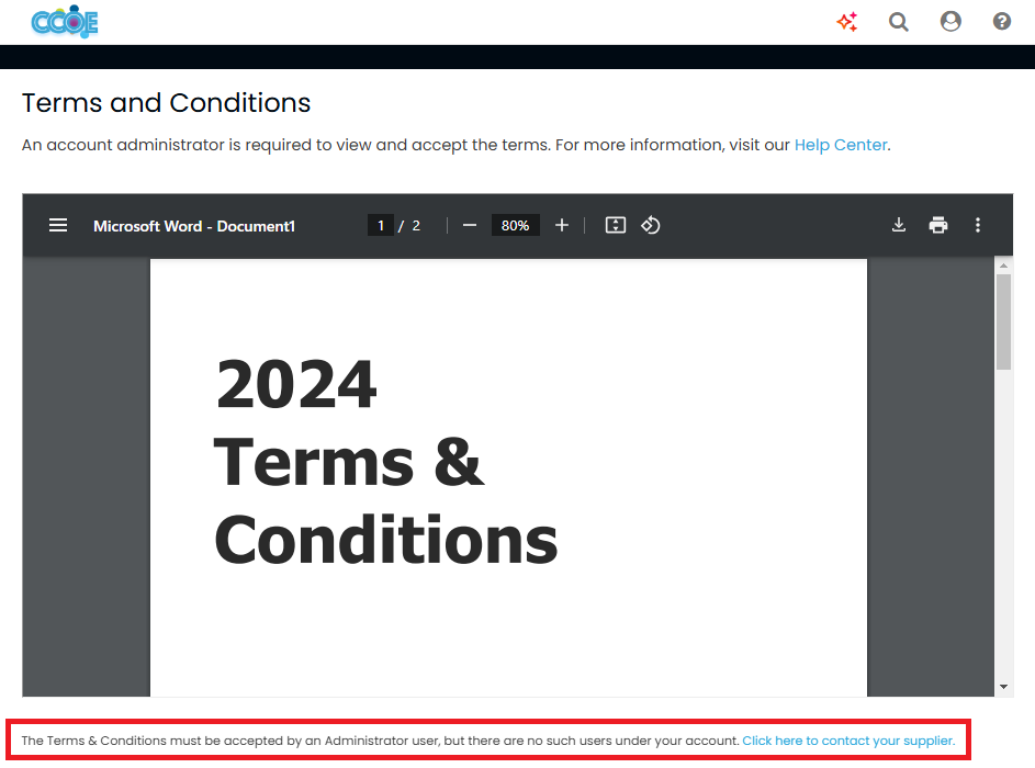 Terms & Conditions Overview – ZiftONE Admin