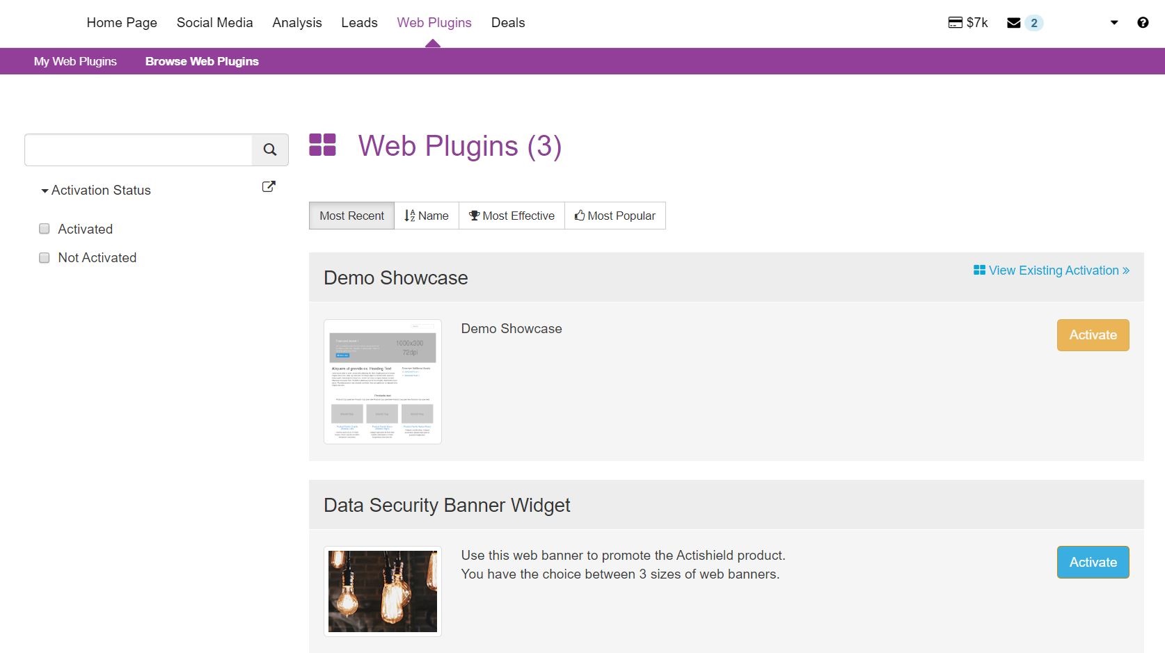 View Detail Feature Bundle: Web Plugins – ZiftONE Admin