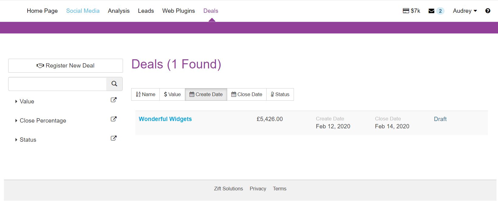 View Detail: Pages – ZiftONE Admin