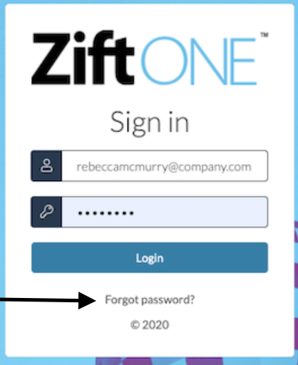 Logging In and About Passwords – ZiftONE Admin