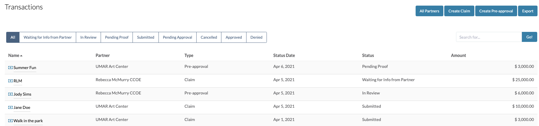 Manage Transactions – ZiftONE Admin