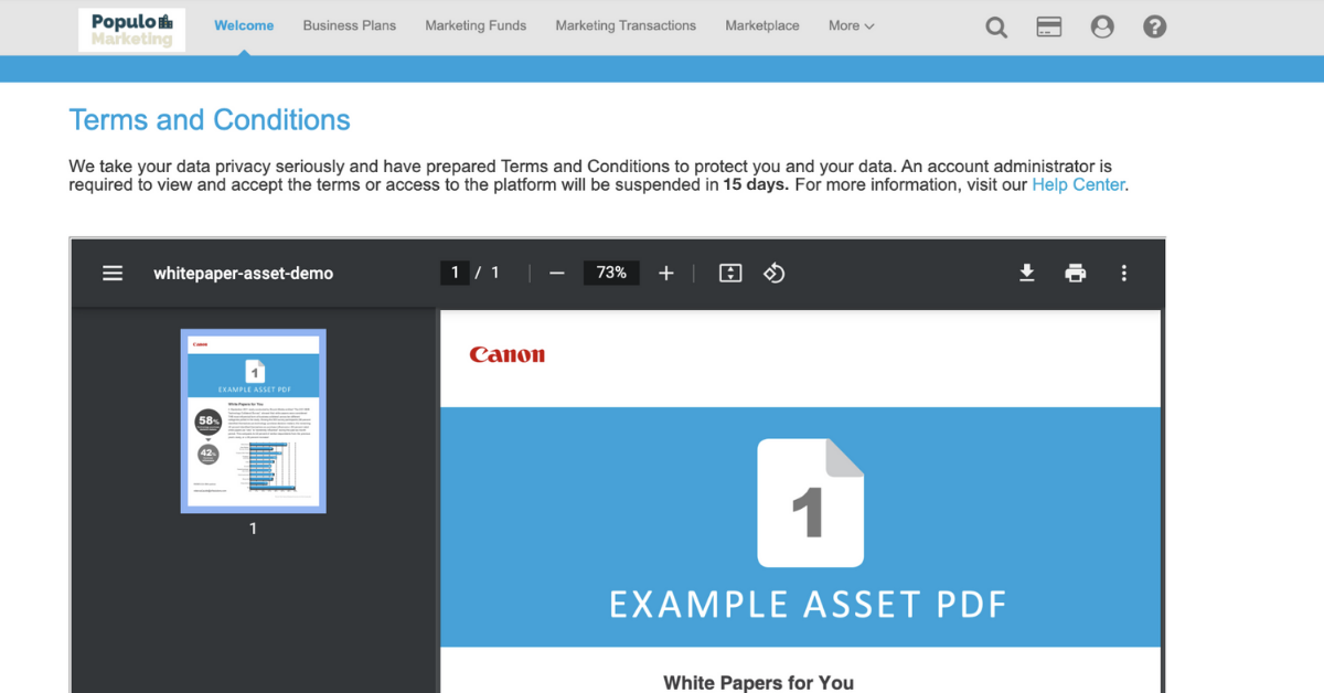 About Terms & Conditions of Service – ZiftONE Admin