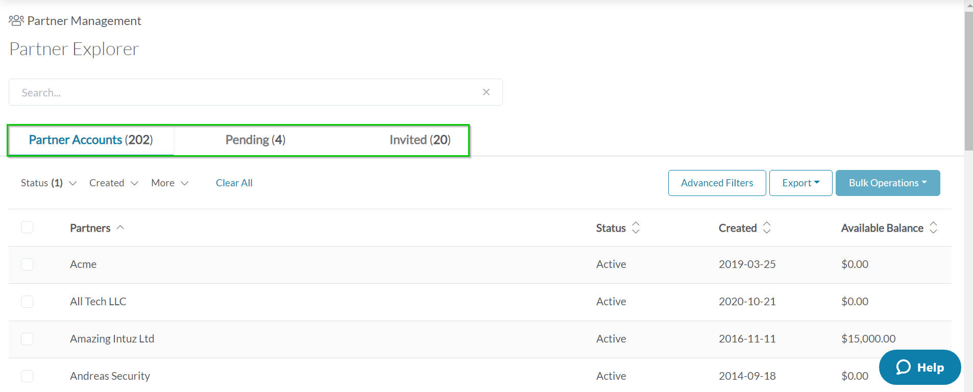 Manage Partners – ZiftONE Admin