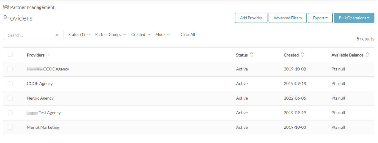 Manage Provider Accounts – ZiftONE Admin